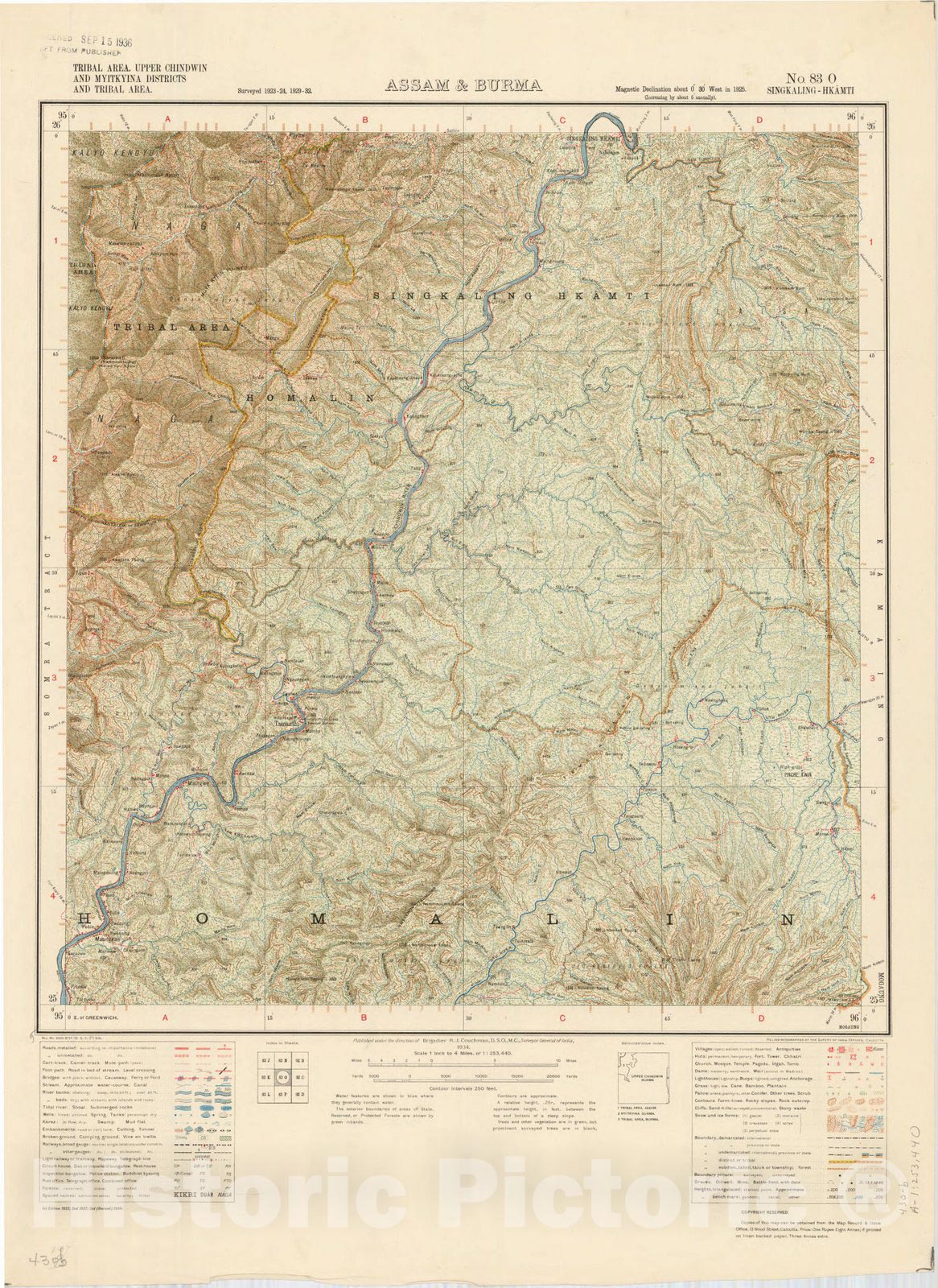 Map : Tribal area, Upper Chindwin and yitkyina Districts and Tribal ar ...