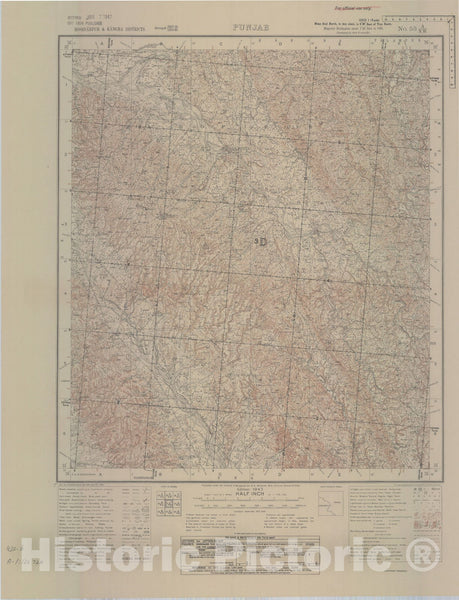 Map : Hoshiarpur & Kangra Districts, Punjab, No. 53 A/N.W. 1943, India ...