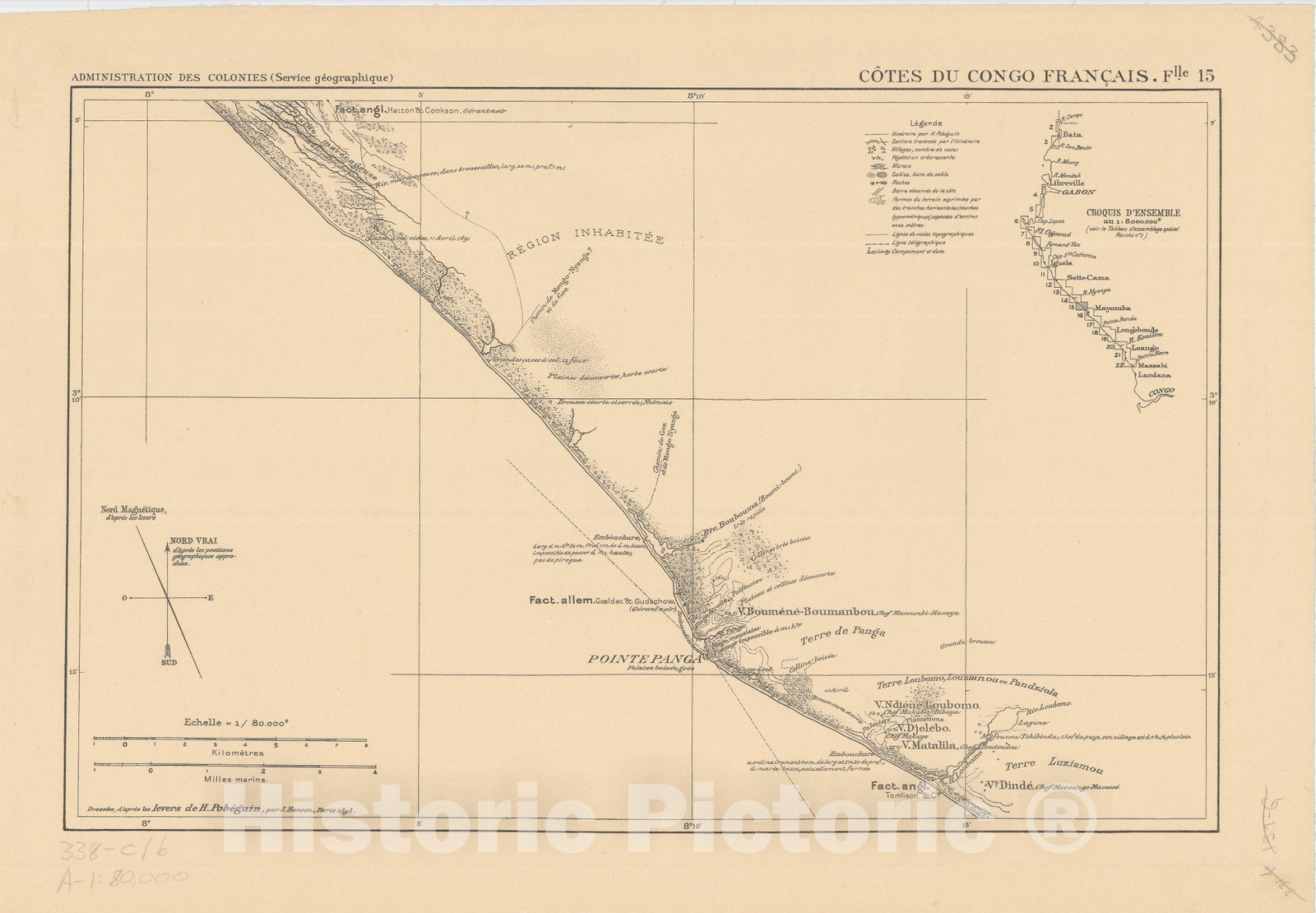 Map : Africa 1893 18, Atlas des co?tes du Congo franc?ais en vingt-deu ...