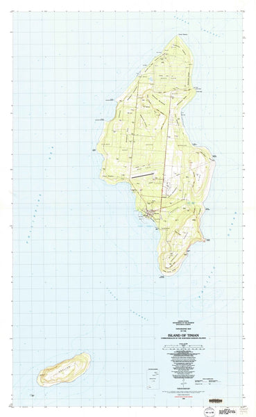 1983 Island of Tinian, MP - Mariana Islands - USGS Topographic Map ...