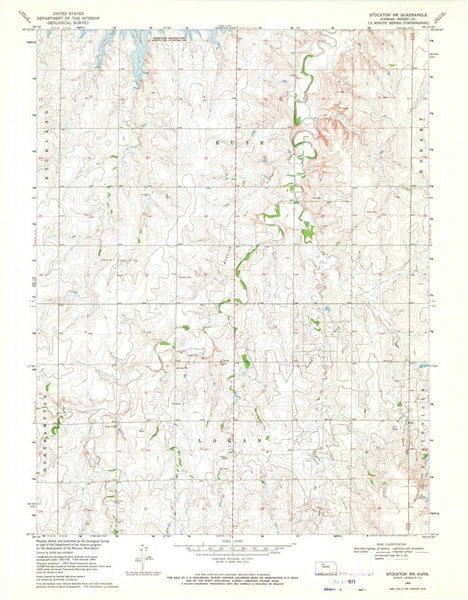 1969 Stockton, KS - Kansas - USGS Topographic Map - Historic Pictoric