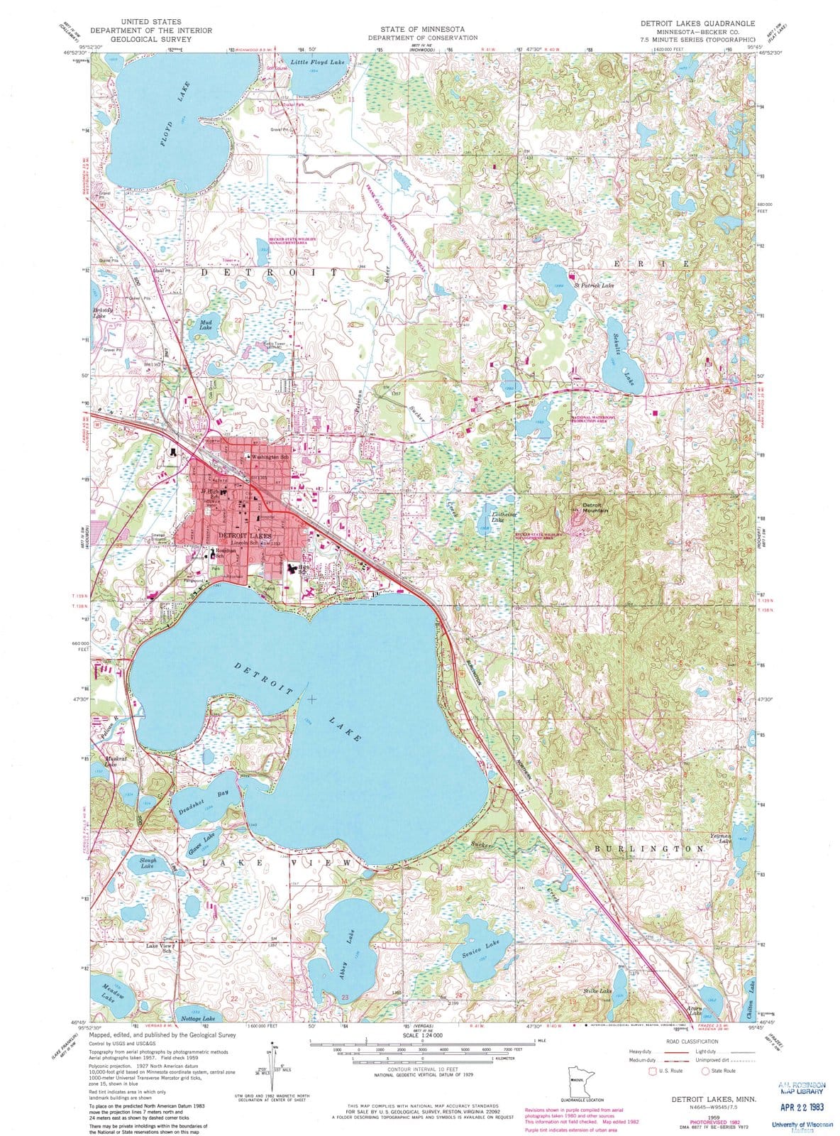 Detroit Lakes Map