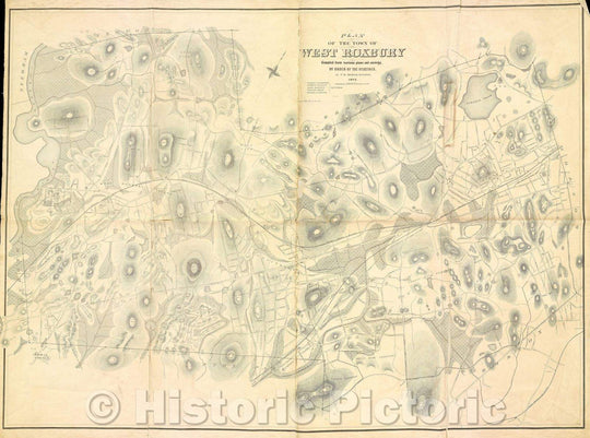 Historic Map : Plan of the town of West Roxbury : compiled from variou ...