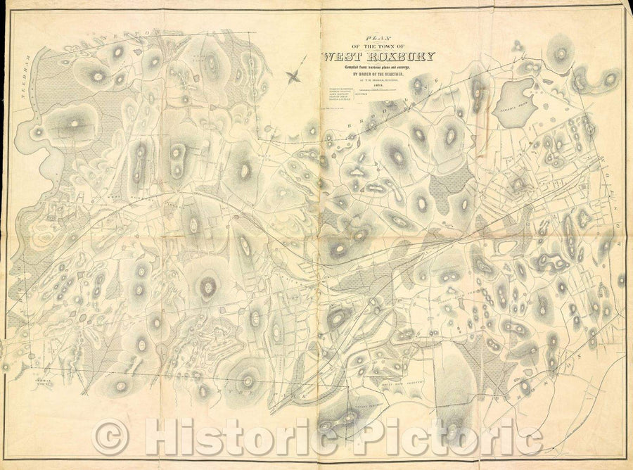 Historic Map : Plan of the town of West Roxbury : compiled from variou ...
