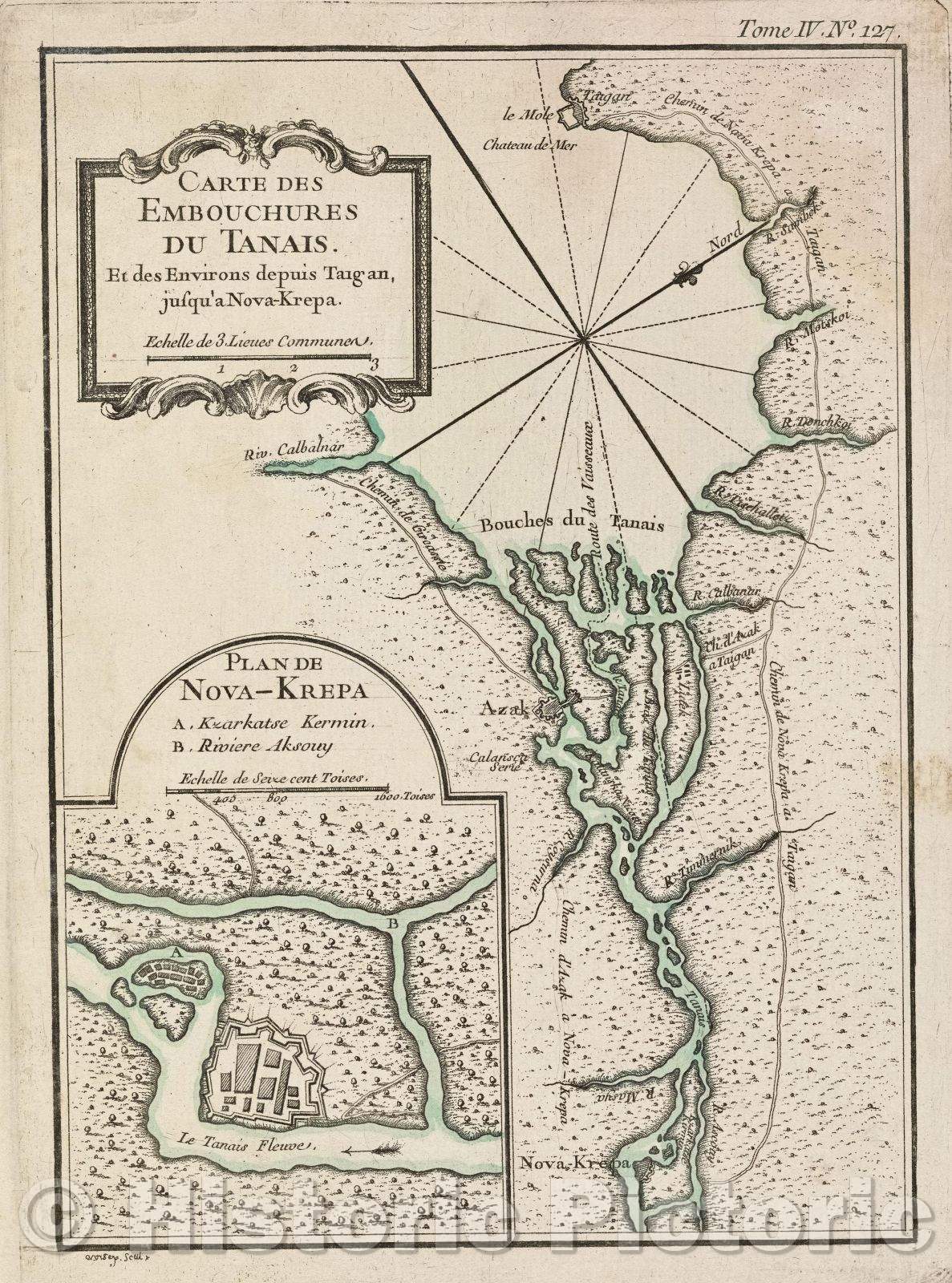Historic Map : Carte des Embouchures du Tanais. Et des Environs depuis ...
