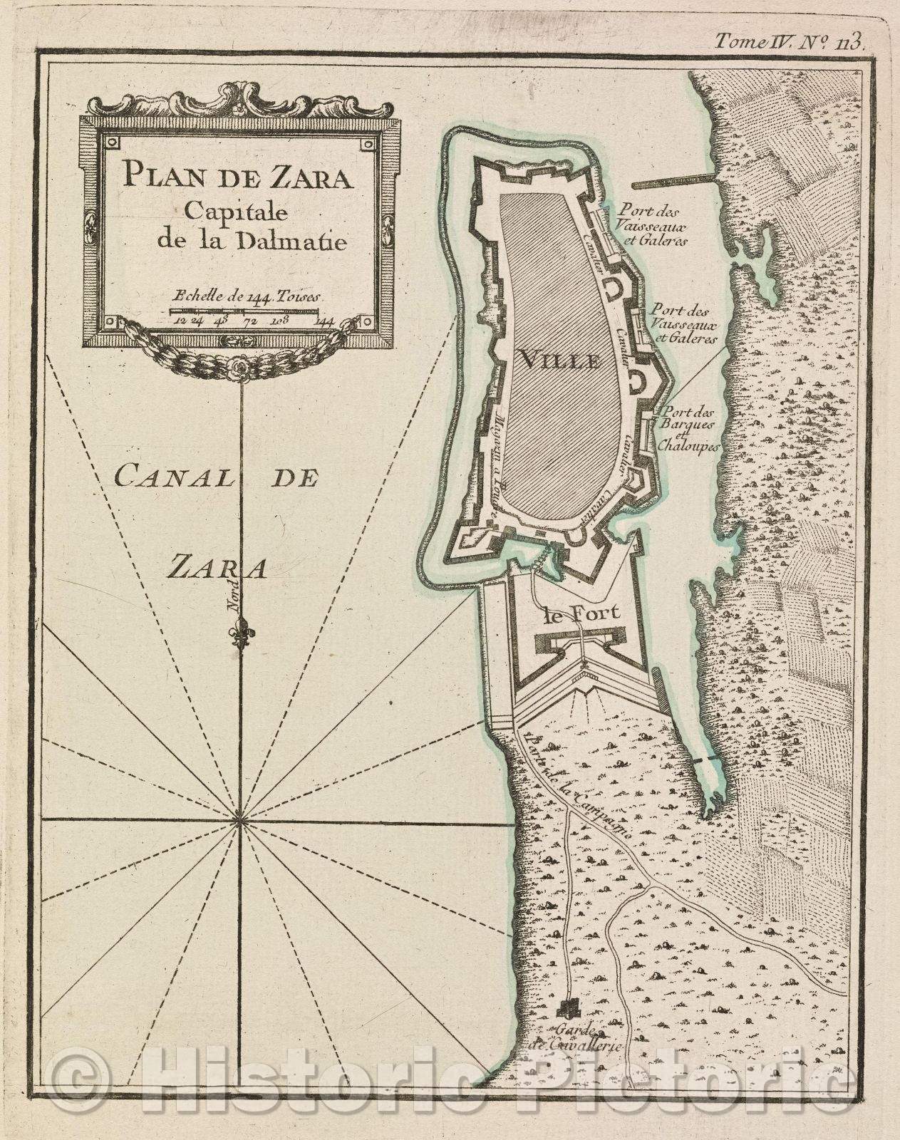 Historic Map : Plan de Zara Capitale de la Dalmatie, Tome IV. No. 113 ...