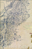 Historic Map : Untitled topographic map of New England, c. 1930 , Vint ...