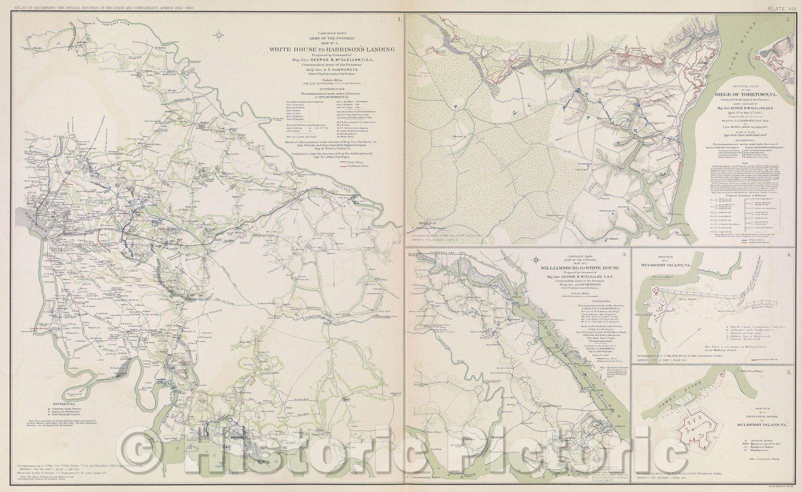 Historic Map : Campaign maps Army of the Potomac Map No. 3. White Hous ...