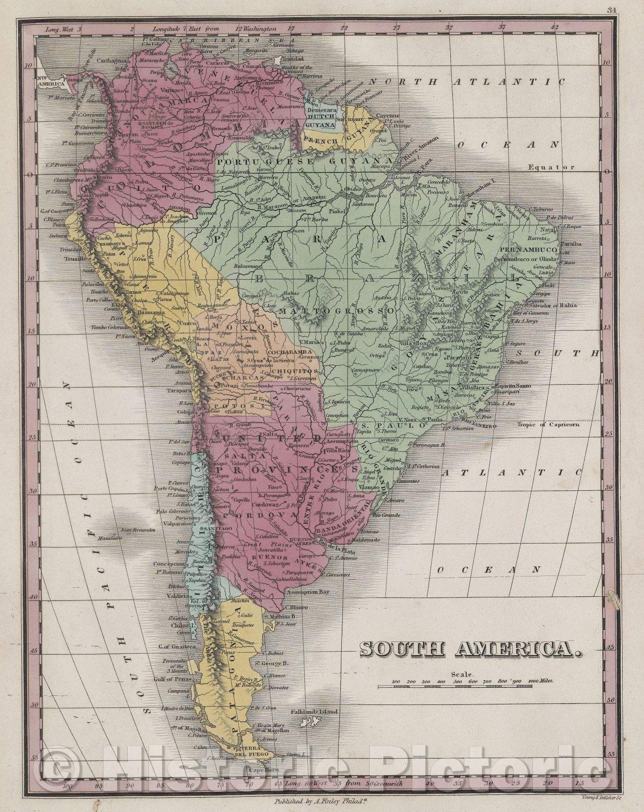 Map Of South In 1832