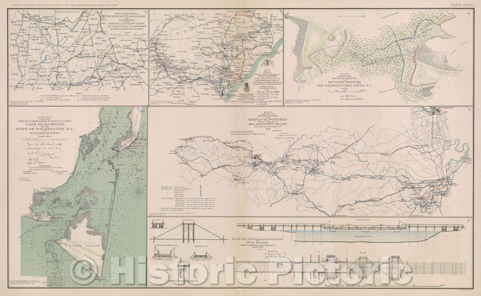 Historic Map : Map of portions of Mississippi, Alabama and Georgia, sh ...