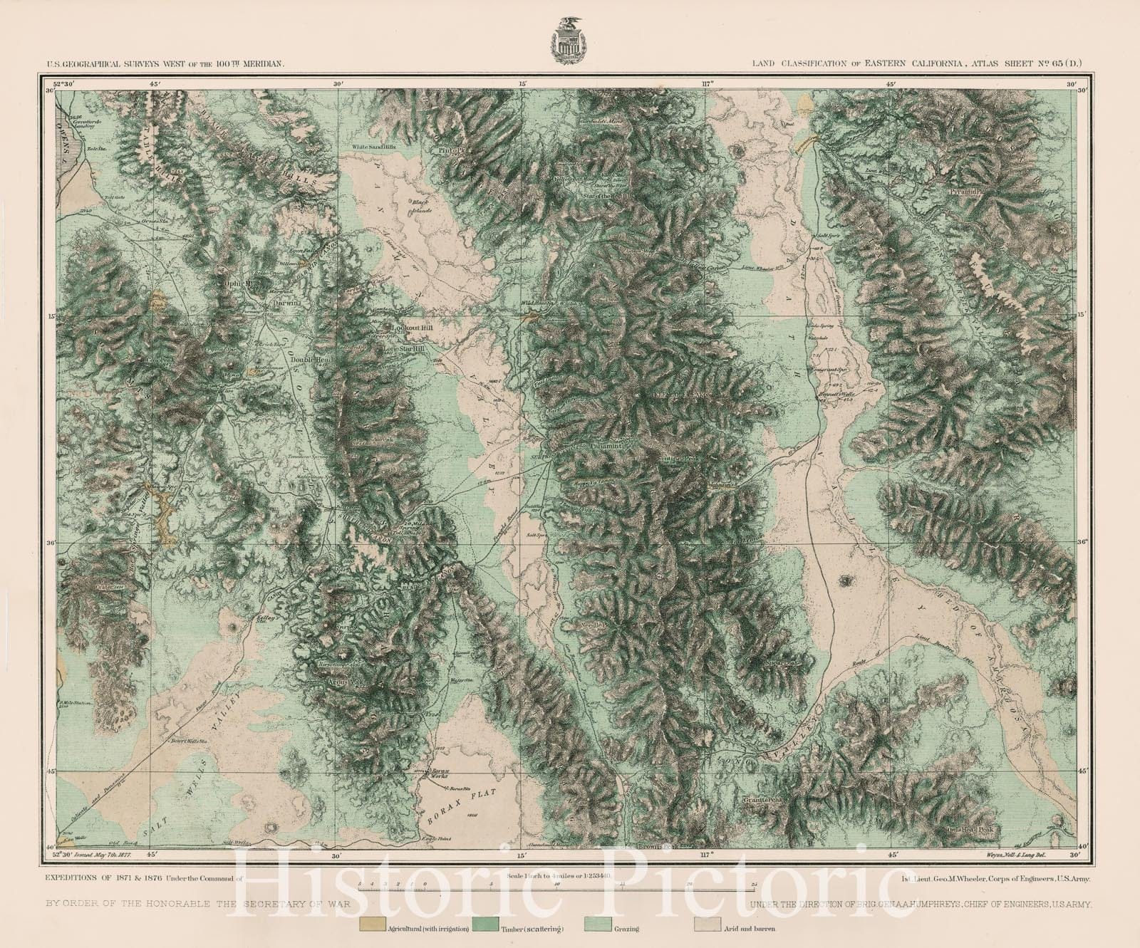 Historic Map - Land Classification Map of Eastern California [Death Va ...