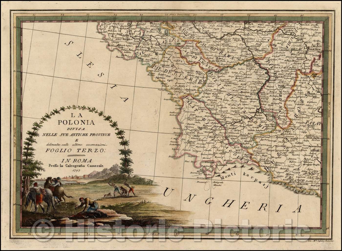 Historic Map - La Polonia Divisa Nell Sue Antiche Province E delineata ...