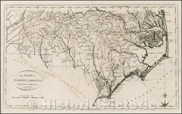Historic Map - The State of North Carolina from the best Authorities ...