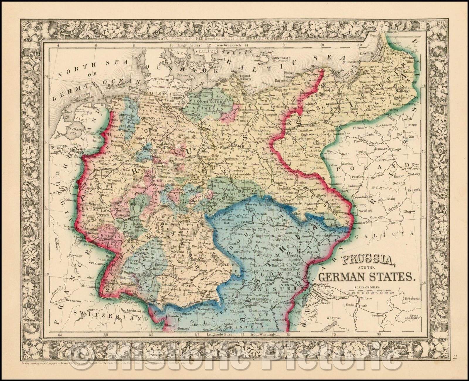 German States Map 1850