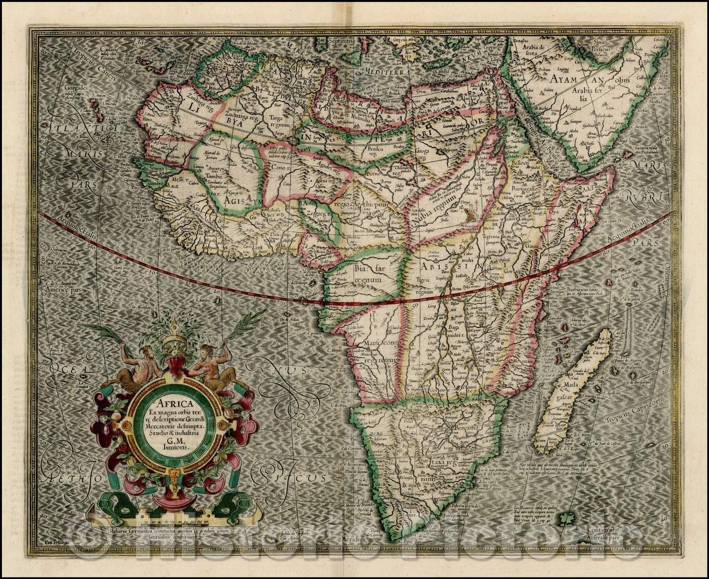 Historic Map - Africa Ex magna orbis terre descriptione Gerardi Mercat – Historic Pictoric