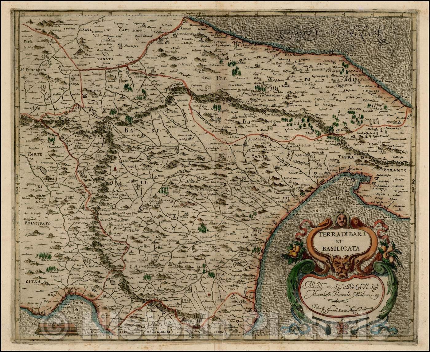 Historic Map - Terra Di Bari et Basilicata/Terra Di Bari and Basilicat ...