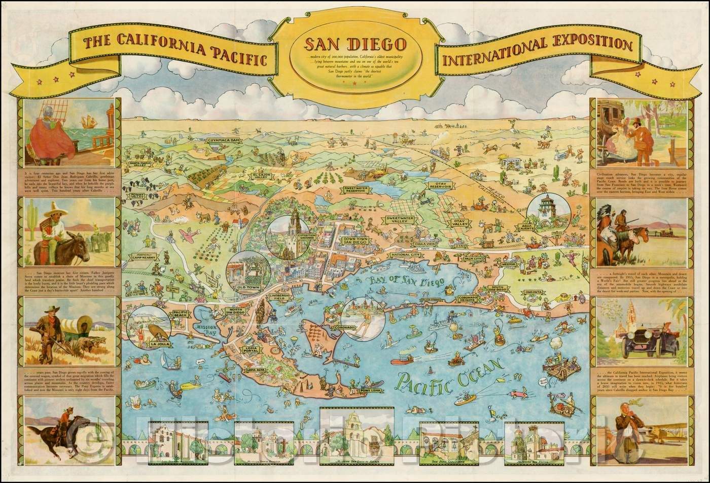 Historic Map - San Diego The California Pacific International Expositi ...