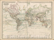 Historic Map - Mappe-Monde Planispherique Physique et Hydrographique/W – Historic Pictoric