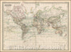 Historic Map - Mappe-Monde Planispherique Physique et Hydrographique/W - Historic Pictoric