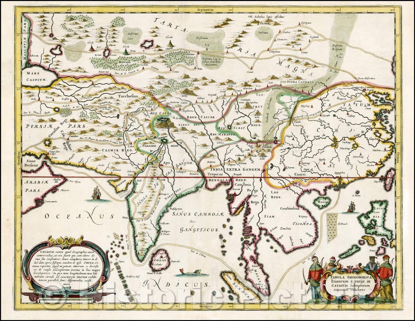 Historic Map - Tabula Geodoborica Itinerum a Varijs in Cataium suscept ...