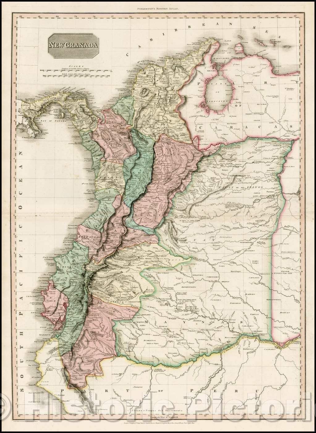 Historic Map - New Granada, 1812, John Pinkerton v1 – Historic Pictoric