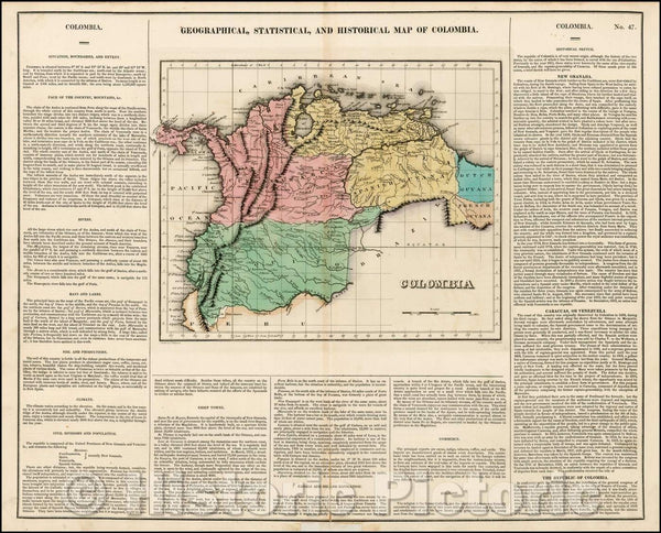 Historic Map - Geographical, Statistical and Historical Map of Colombi ...