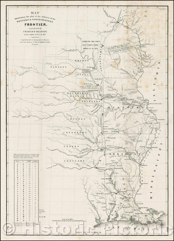 Historic Map - Map illustrating the plan of the defences of the Wester ...