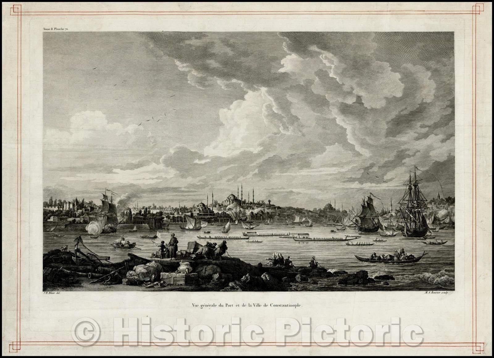 Historic Map - Vue generale du Port et de la Ville de Constantinople/V ...