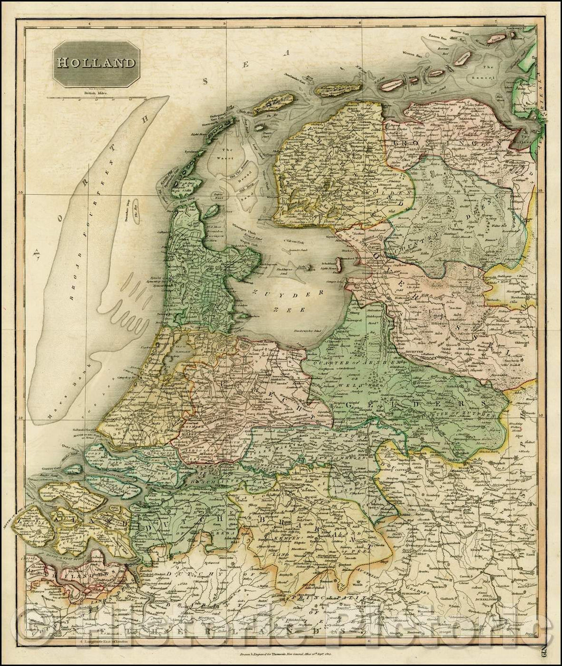 Holland Map 1814 - Historical Atlas Print | Historic Pictoric