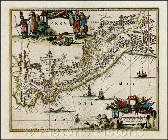 Historic Map - Peru, South America, 1671, John Ogilby v3 – Historic ...