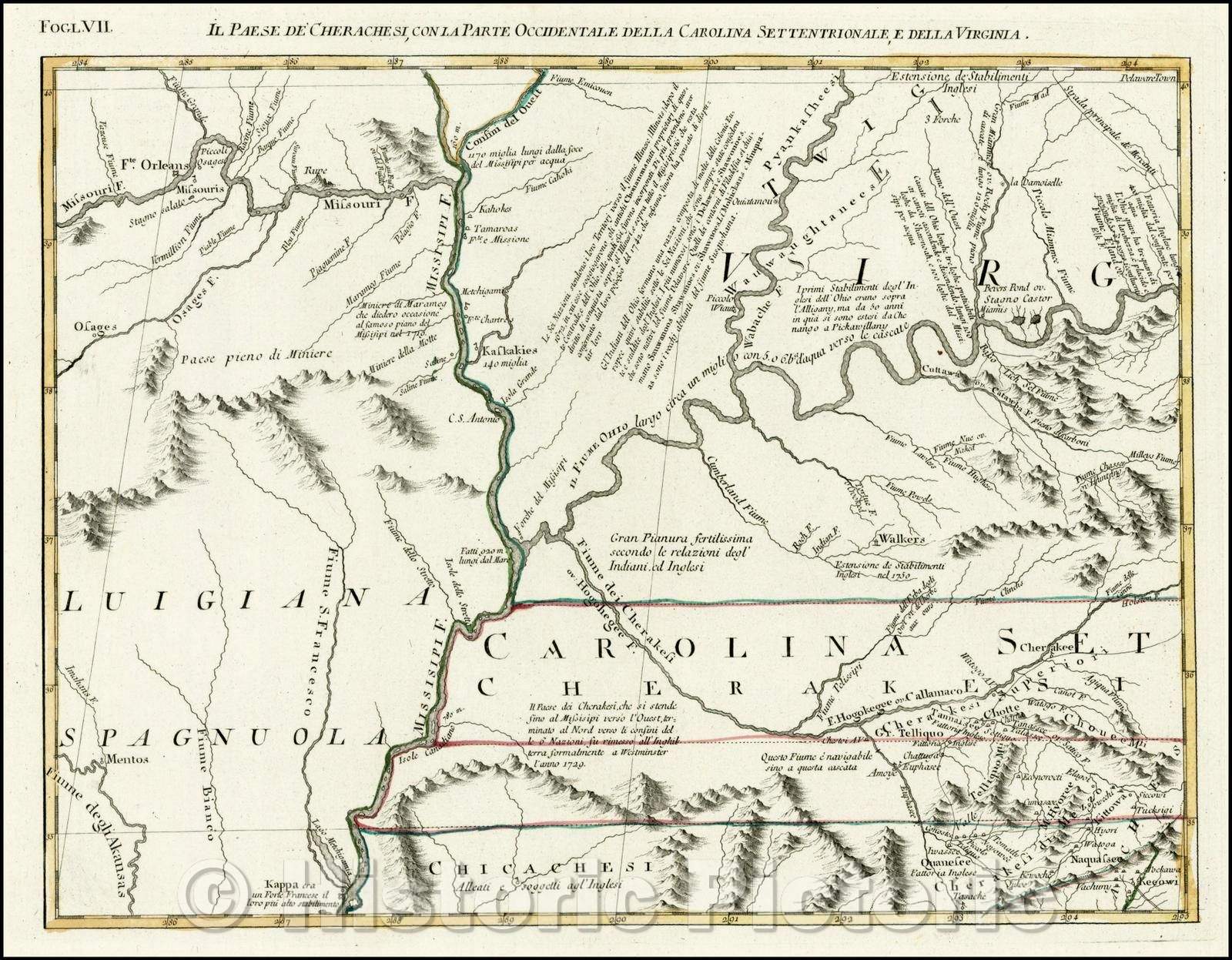Historic Map - Il Paese De Cherachesi, Con La Parte Occidentalle Della ...