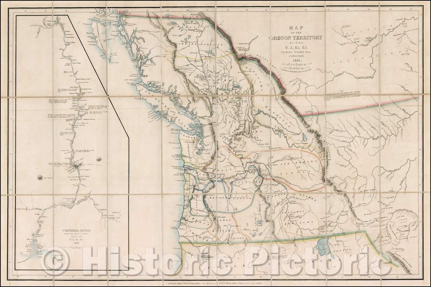 Historic Map - Map of the Oregon Territory, 1844, James Wyld v1 ...