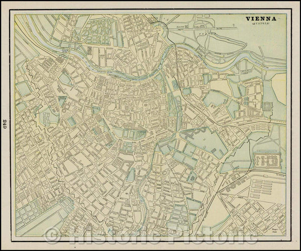 Historic Map - Vienna (Austria) / 18th-century View of Vienna, 1892, G ...