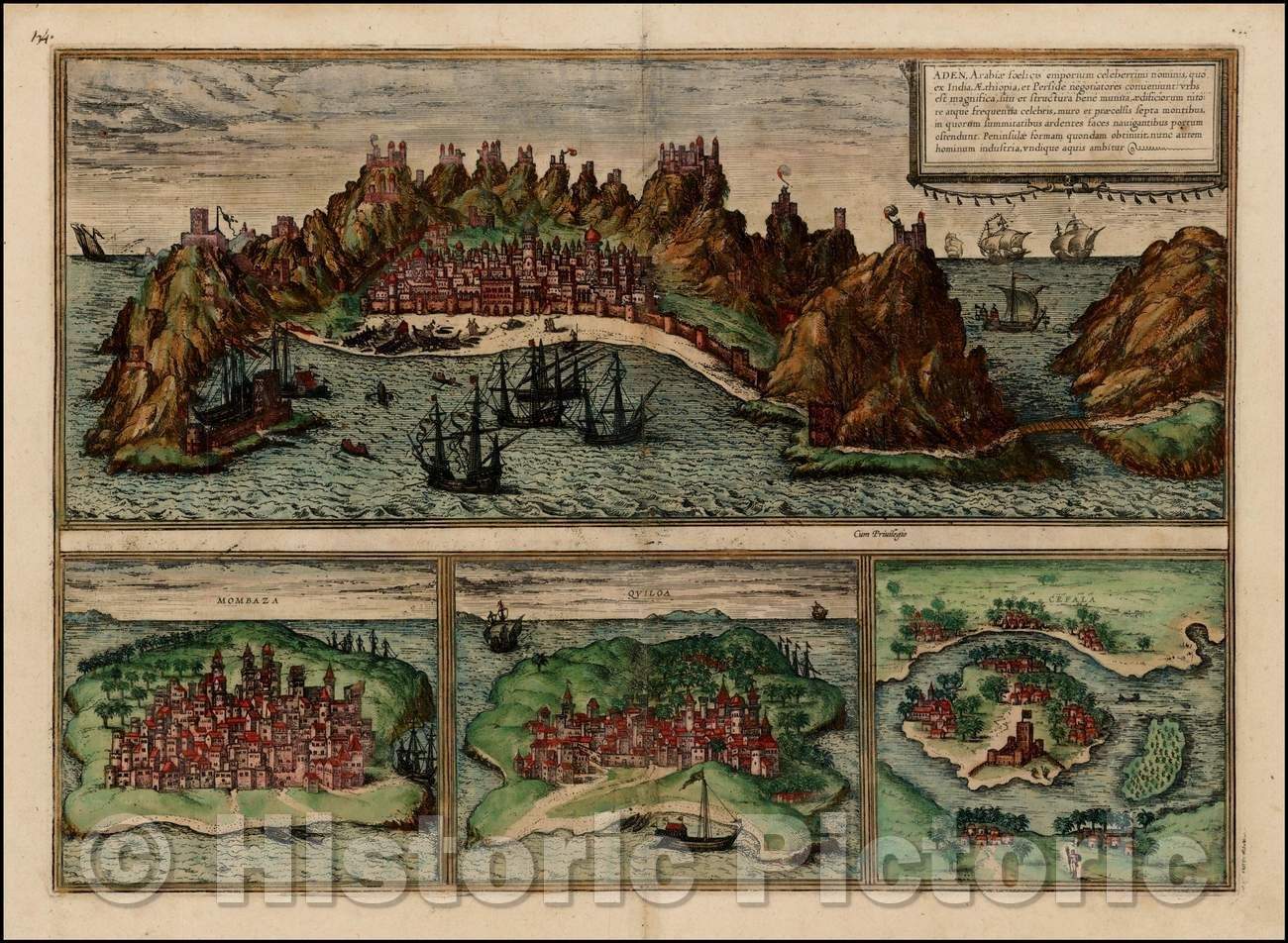 Historic Map - Aden Arabiae Foelicis Emporium Celeberrimi Nominis, quo ...