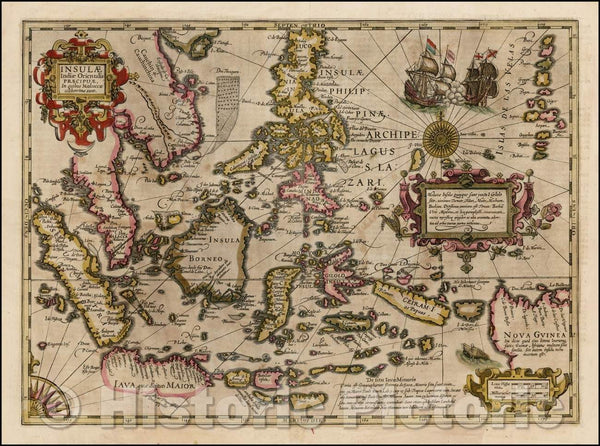 Historic Map - Insulae Indiae Orientalis Praecipuae, In quibus Molucca ...