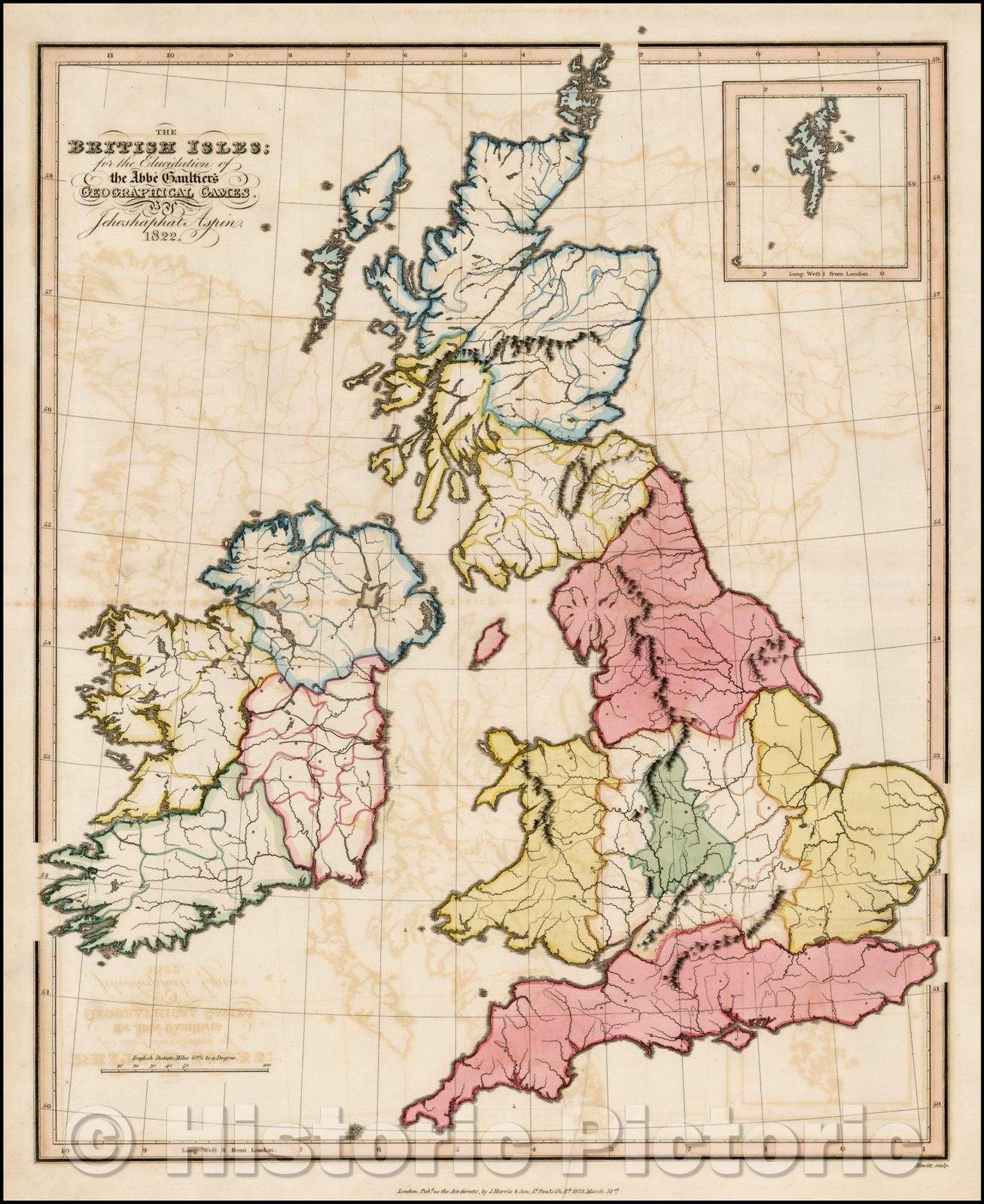 Historic Map - The British Isles: for the Elucidation of the Abee Gaul ...