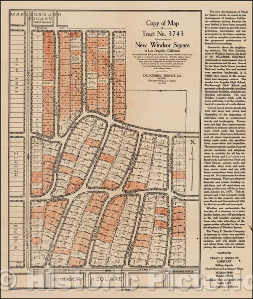 Historic Map - Copy of Map of Tract No. 3743 Also known as New Windsor ...