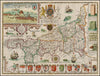 Historic Map - Cornwall Described, 1676, John Speed - Vintage Wall Art ...
