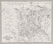 Historic Map - Map of Minnesota Territory, 1853, J. S. Redfield - Vint ...