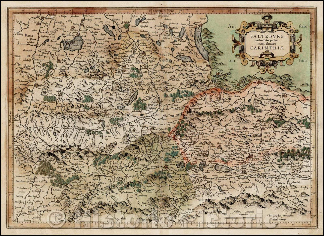 Historic Map - Saltzberg archiepiscopatus cum ducatu Carinthiae/Saltzb ...