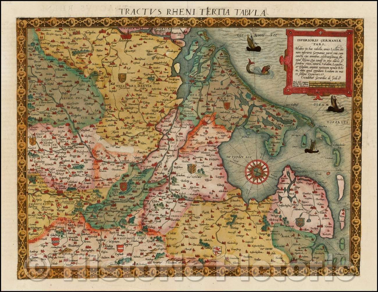 Historic Map - Inferioris Germaniae pars/Tractus Rheni Tertia Tabula ...