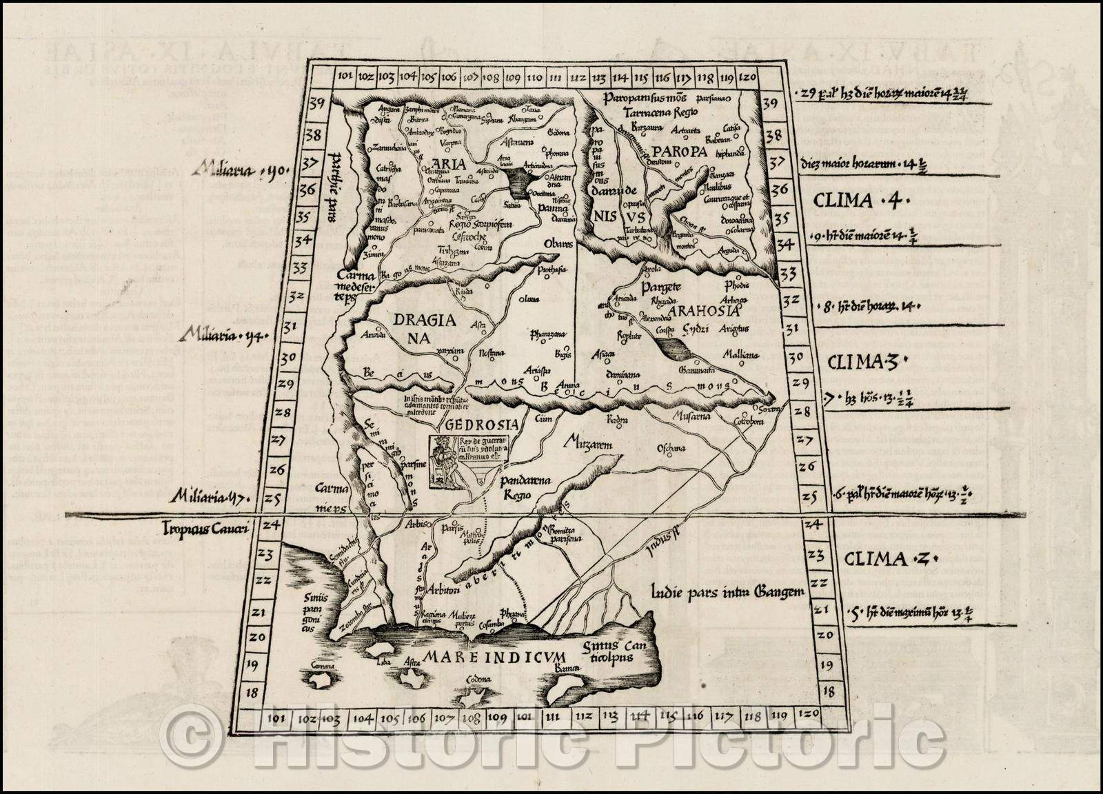 Historic Map - Tabula IX Asiae Pakistan & India, 1535, Lorenz Fries v1 ...