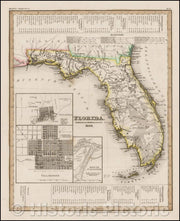 Historic Map - Florida. Nach den besten Quellen, 1845, Joseph Meyer v1 ...