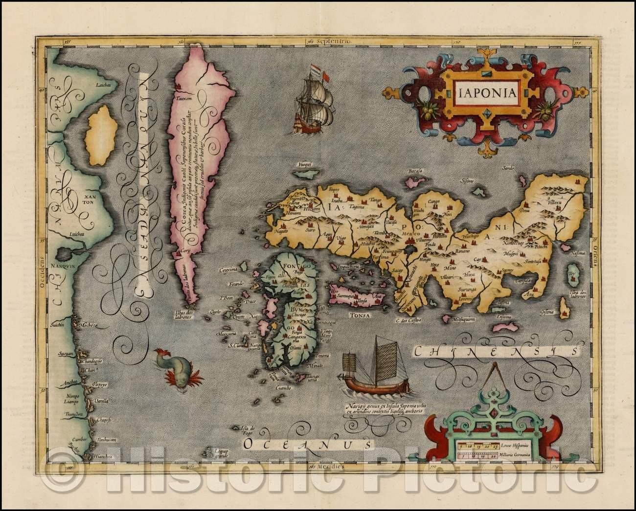 Historic Map - Iaponia, 1620, Jodocus Hondius - Vintage Wall Art ...