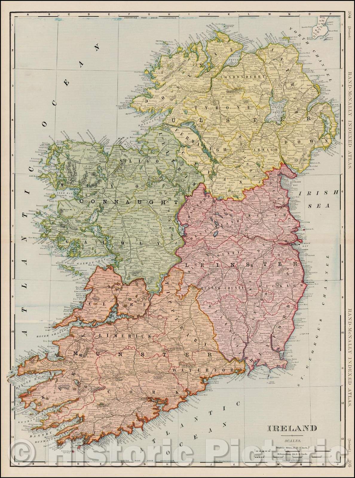Historic Map - Ireland, 1898, William Rand v1 – Historic Pictoric
