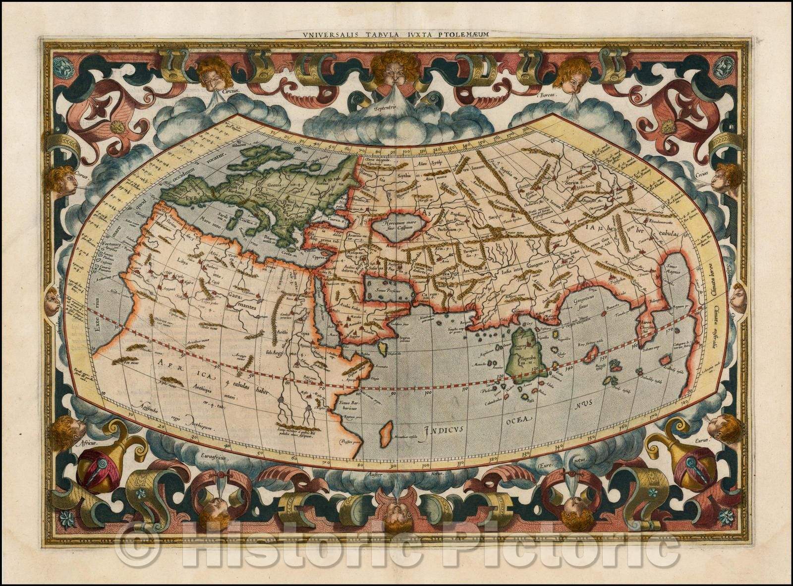 Historic Map - Universalis Tabula Iuxta Ptolemaeum, 1578, Gerard Merca ...