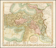 Historic Map - Turkey In Asia, Divided into its Provinces, 1801, John ...