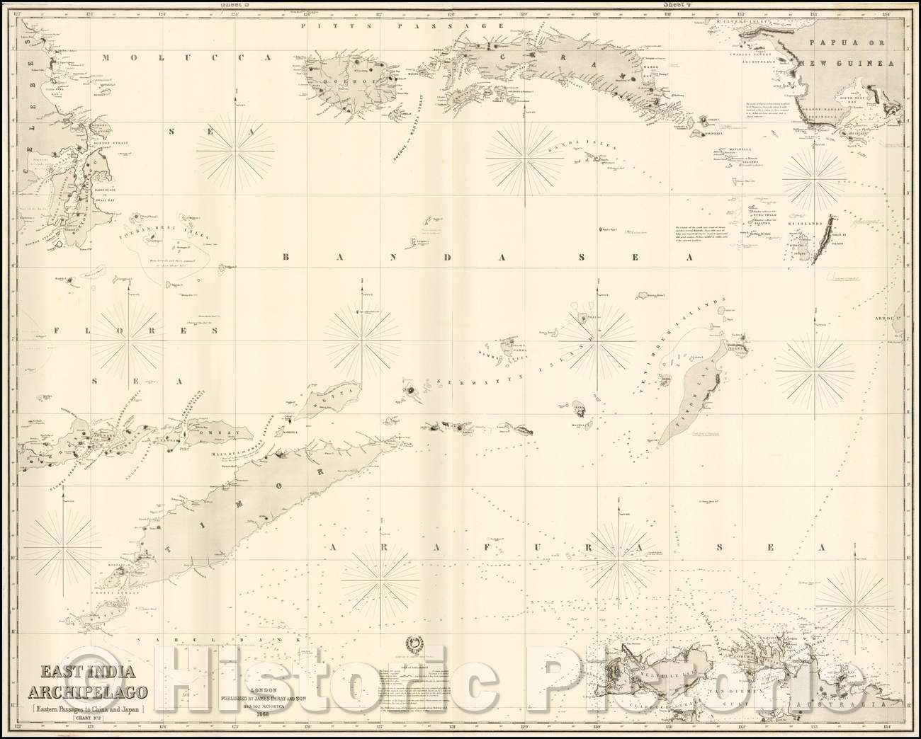 Historic Map - East India Archipelago [Eastern Passages to China and J - Historic Pictoric