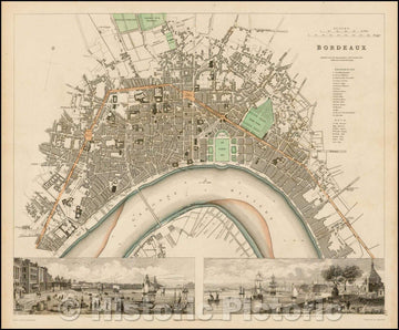 Historic Map - Bordeaux, France, 1832, SDUK v2 – Historic Pictoric