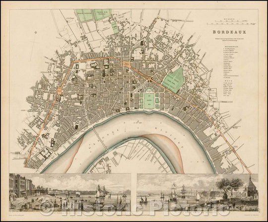 Historic Map - Bordeaux, France, 1832, SDUK v2 – Historic Pictoric